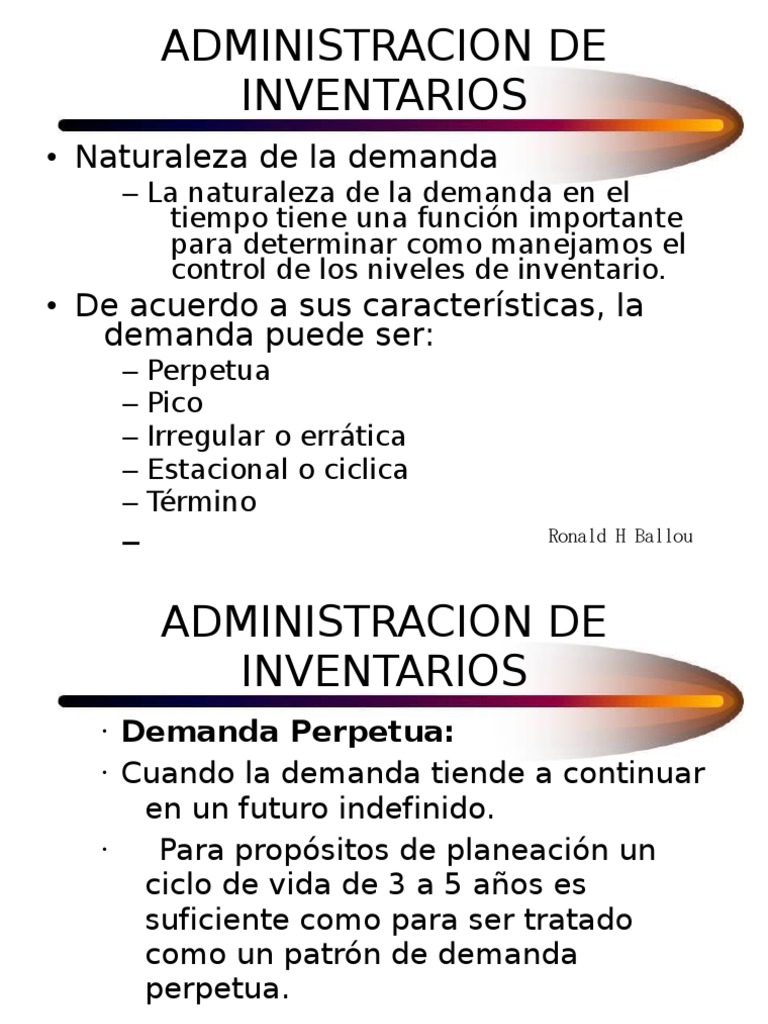 Admon D Inventarios Demanda | Descargar gratis PDF | Inventario ...