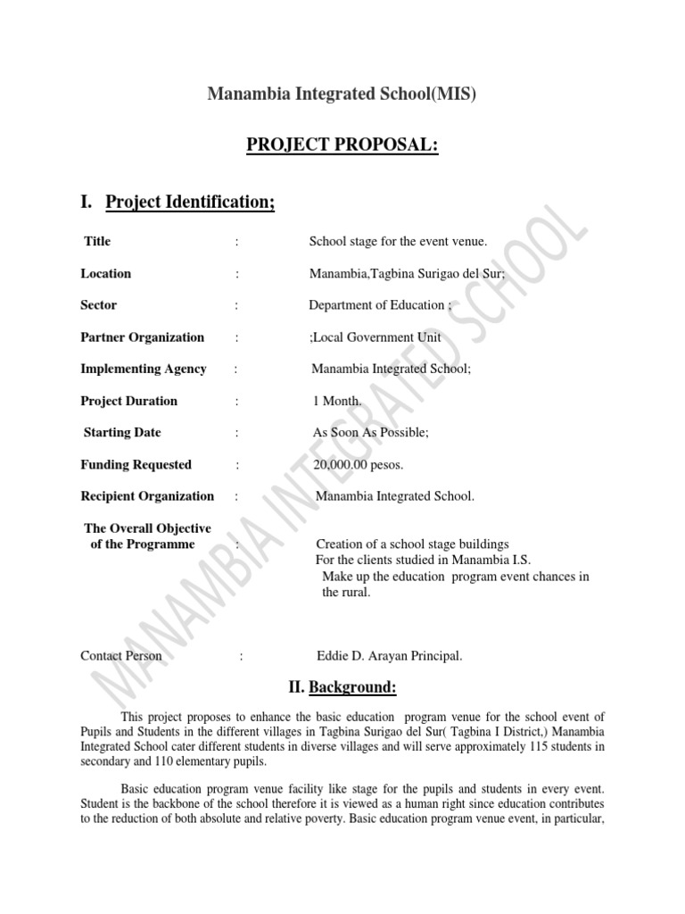 Project Proposal For Education | PDF | Literacy | Teachers