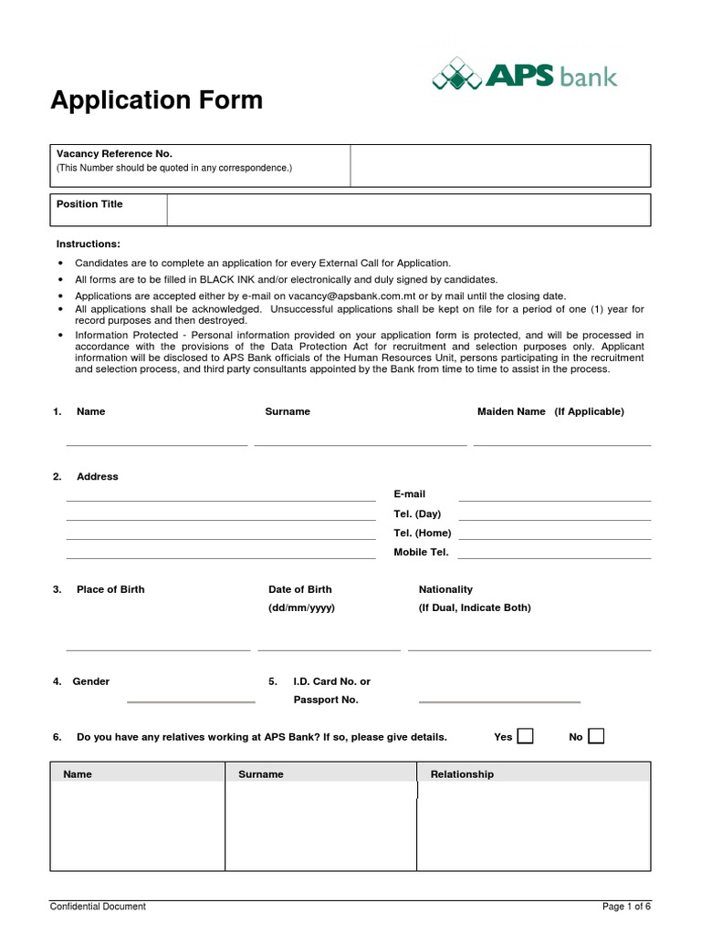 Application Form: (This Number Should Be Quoted in Any Correspondence ...