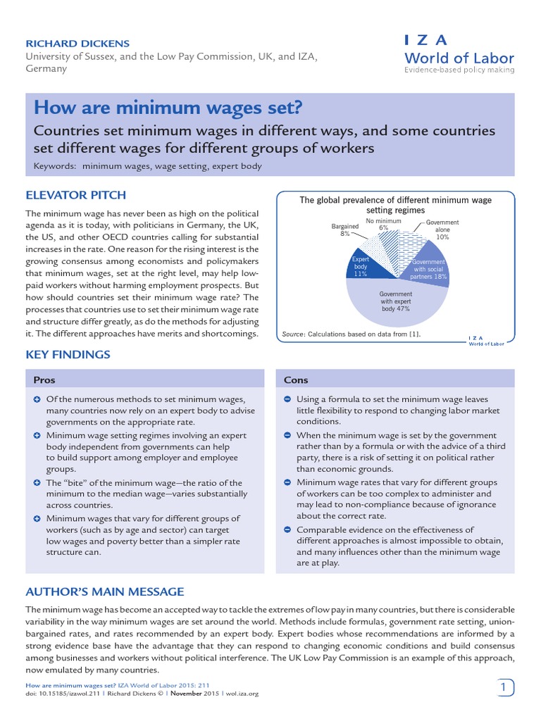 How Are Minimum Wages Set | PDF | Minimum Wage | Wage
