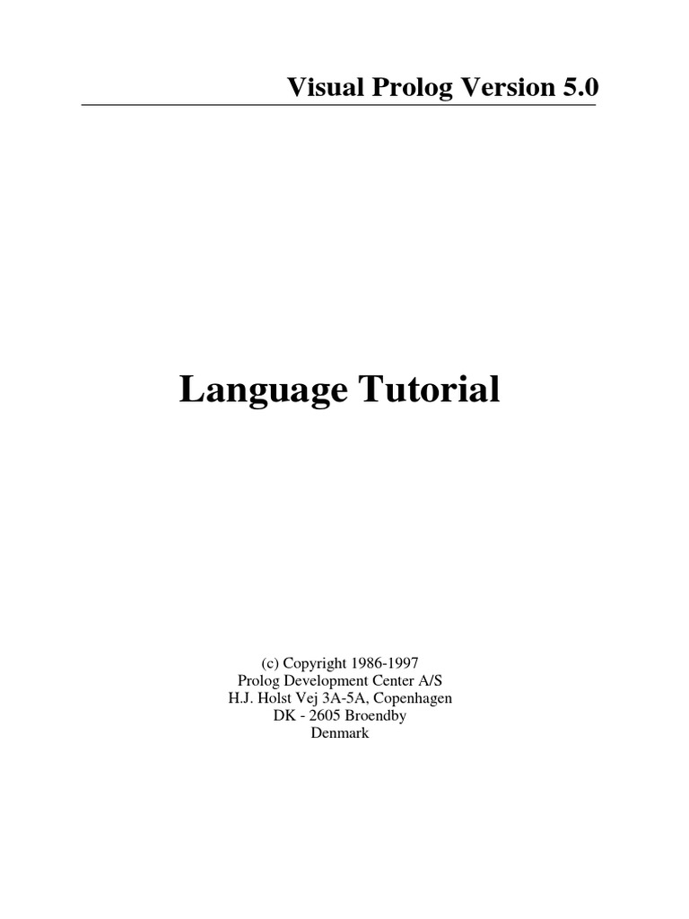 Language Tutorial: Visual Prolog Version 5.0 | PDF | Class (Computer ...