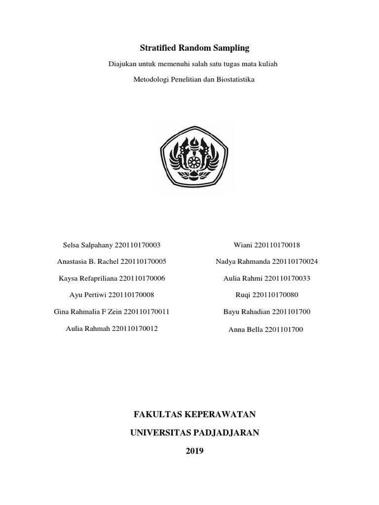 Stratified Random Sampling | PDF