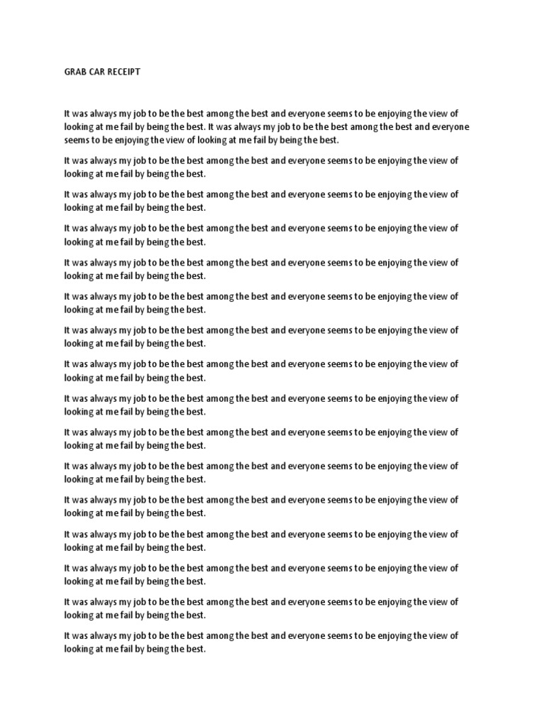 Grab Car Receipt Overview | PDF | Self-Improvement