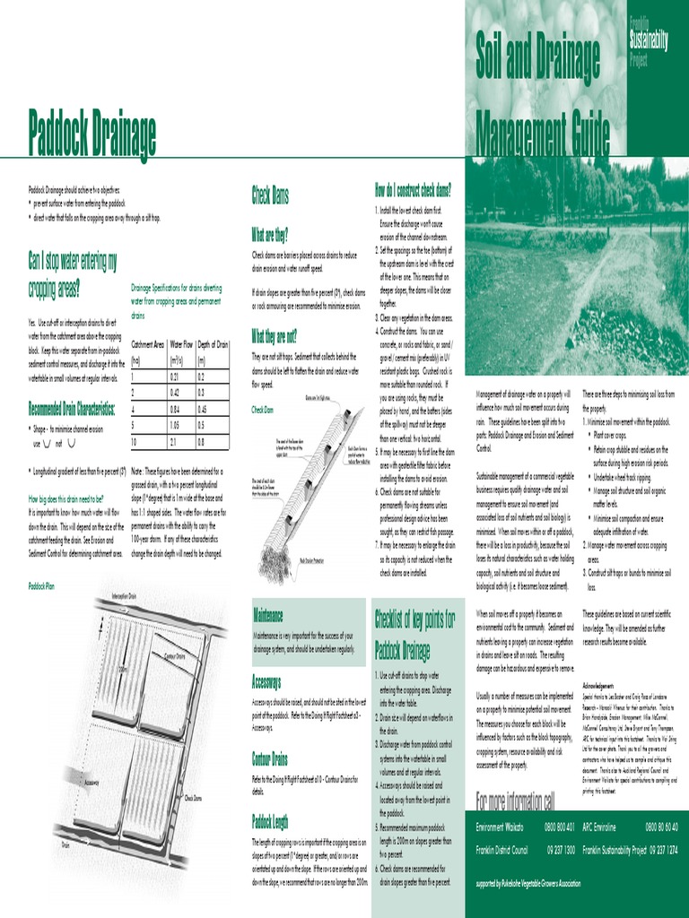 Soil and Drainage Management Guide | PDF | Drainage | Soil