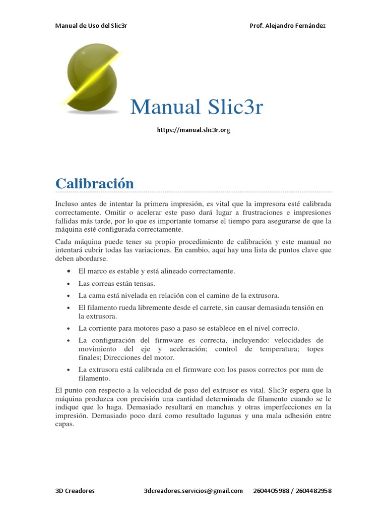 Manual Slic3r | PDF | Impresora (Computación) | Impresión 3d