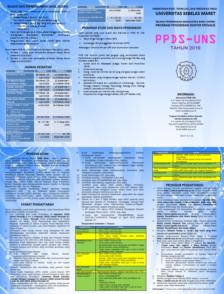 Leaflet Ppds Uns 2019 | PDF