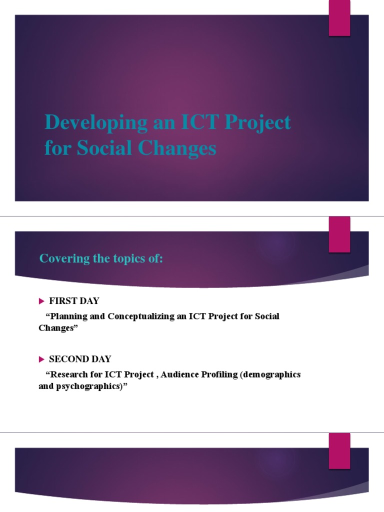 Planning and Conceptualizing an ICT Project for Social Change: Audience ...