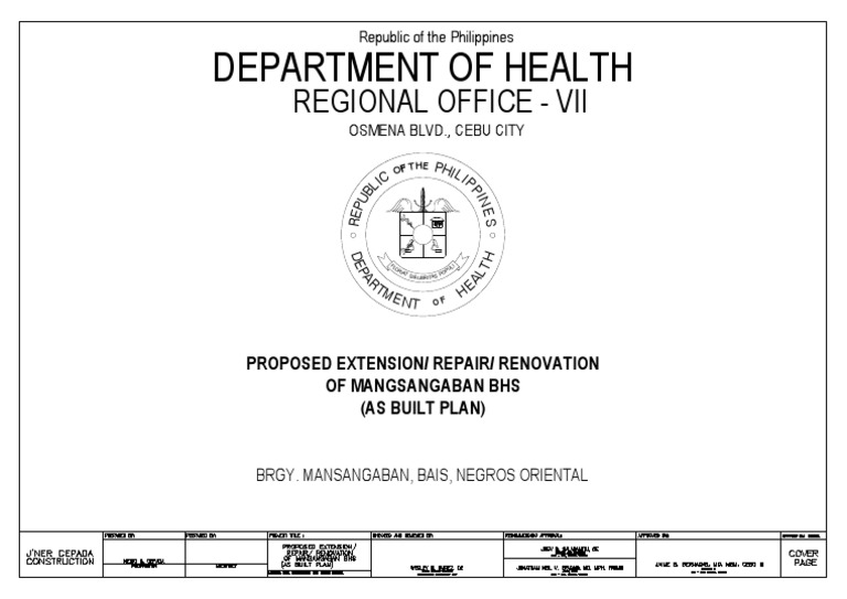MANSANGABAN BHS As Built Plan-Model | PDF