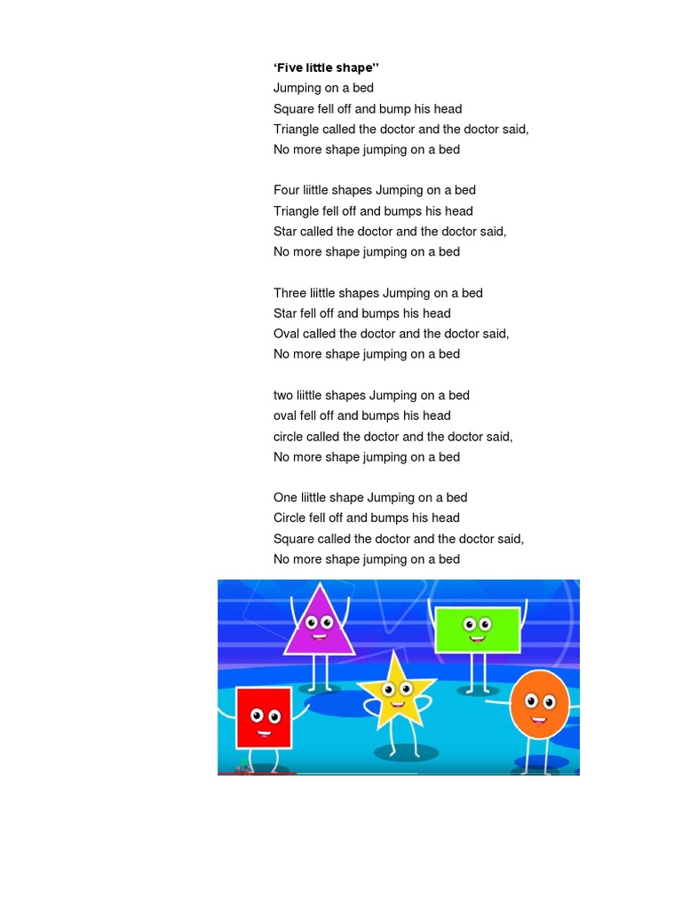 Five Little Shape'' | PDF | Shape | Elementary Mathematics