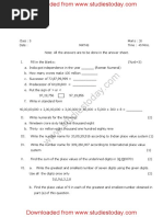 CBSE Clas 7 Maths Worksheet - Exponents & Powers | PDF | Complex ...