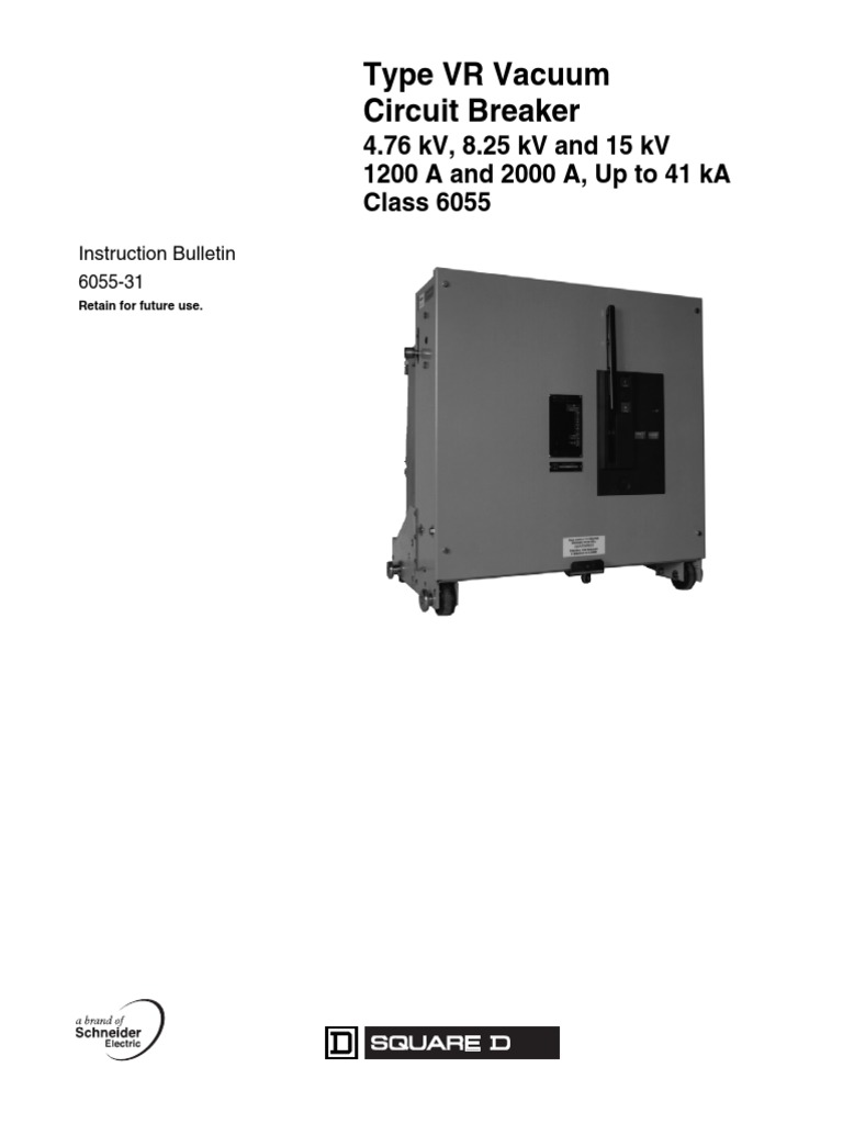 6055-31 VR Breaker 1200-2000A - May 2008 | PDF | Capacitor | Relay