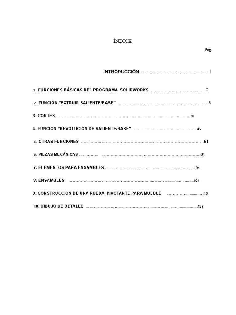 Manual de Practicas de Solidworks Santos Arana | PDF | Geometría ...