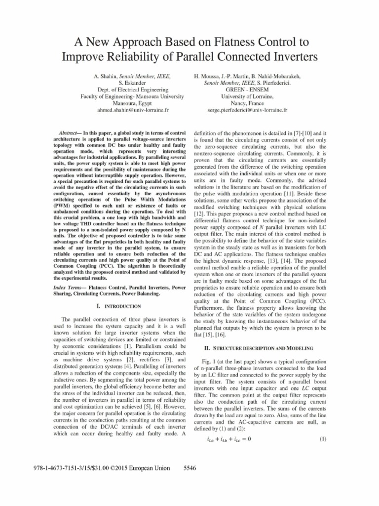 Flatness Control | PDF | Power Inverter | Electromagnetism