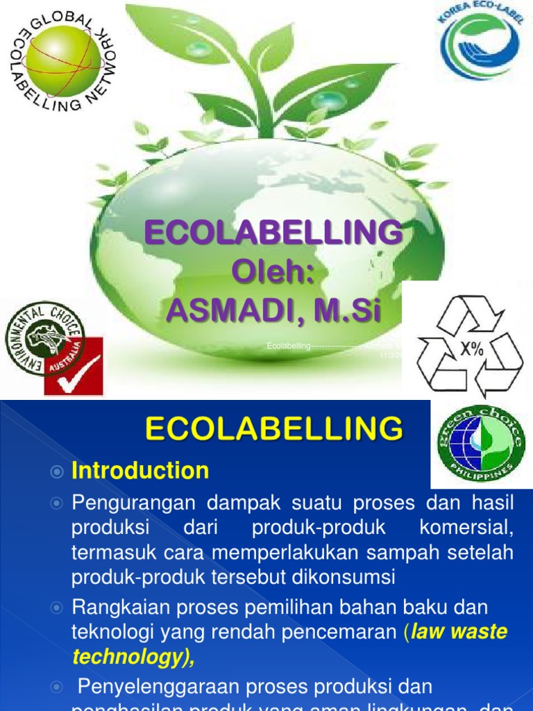 Ekolabel: Sertifikasi Ramah Lingkungan | PDF