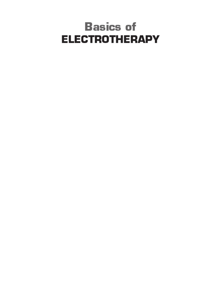 Basics of Electrotherapy 2nd PDF | PDF | Electromyography | Hertz