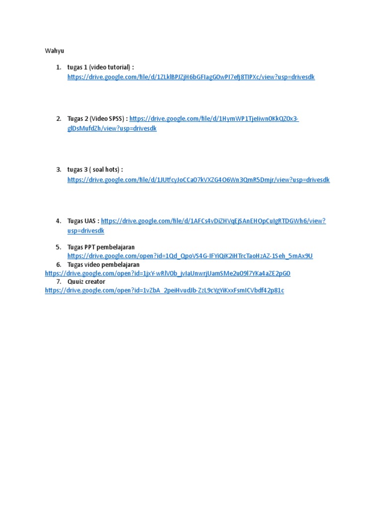 Wahyu 1. Tugas 1 (Video Tutorial) | PDF | Computers