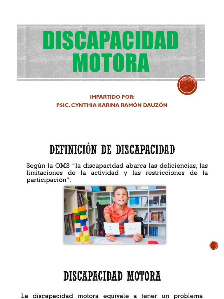Definición y tipos de discapacidad motora | PDF
