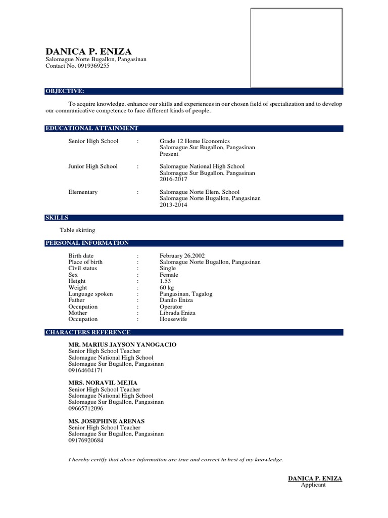 Resume Sample | PDF