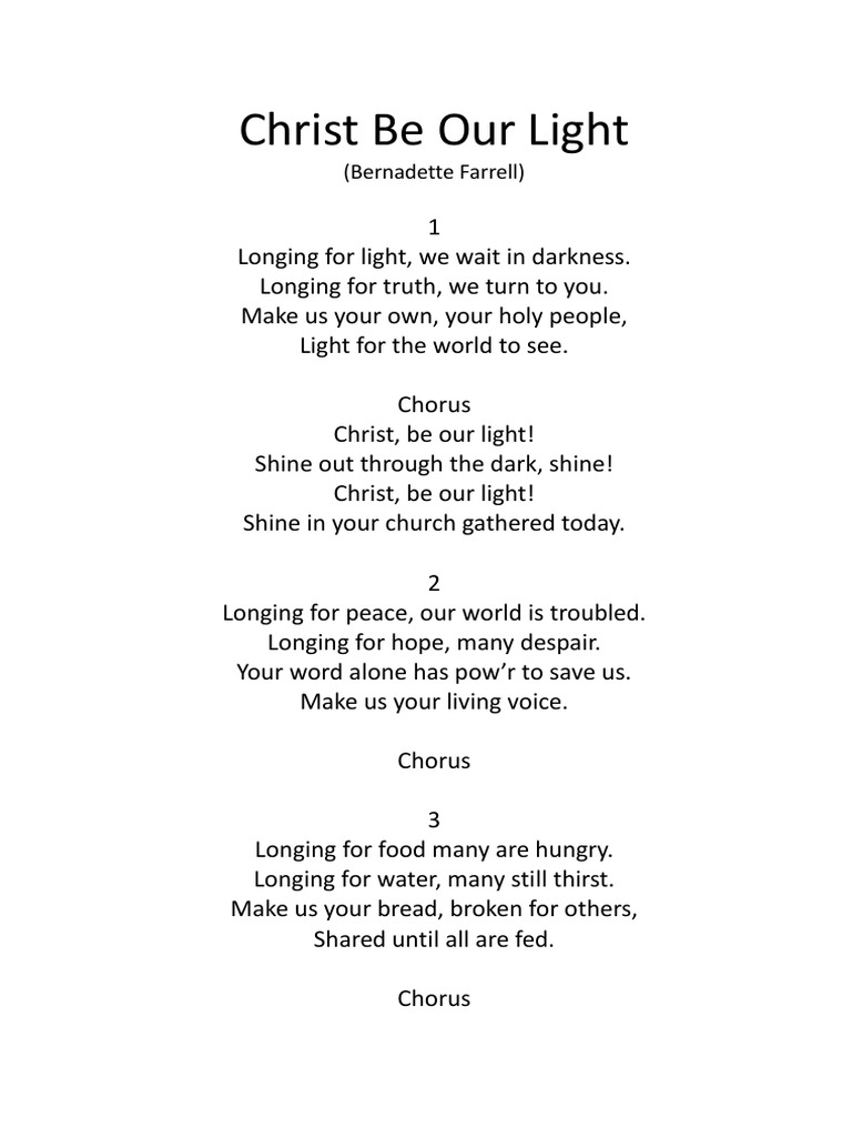 Christ Be Our Light Hymn Lyrics | PDF | Foreign Language Studies
