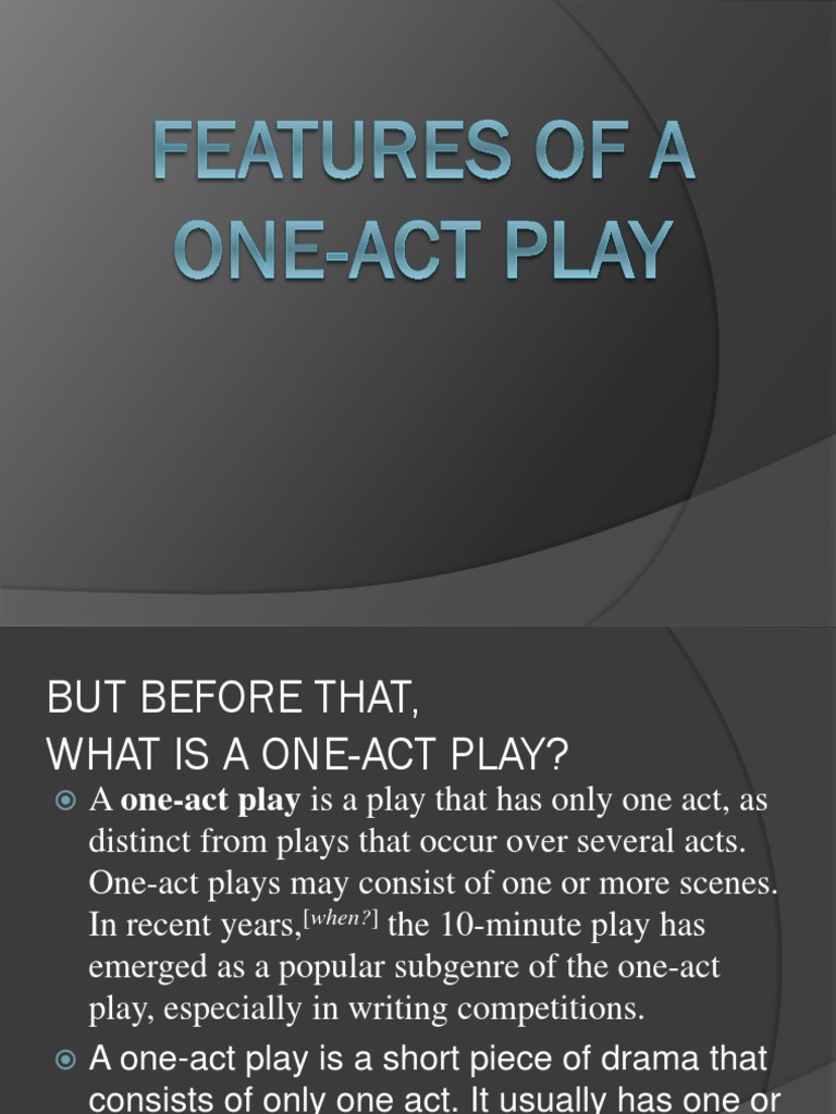 Understanding One-Act Plays | PDF