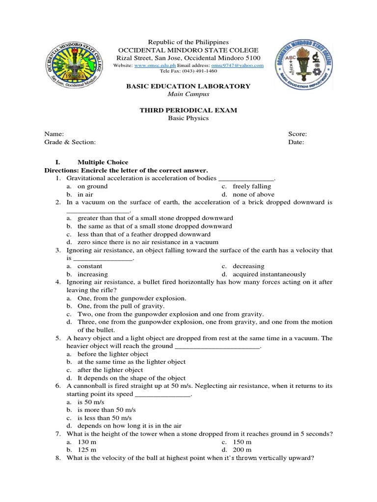 Basic Physics | PDF | Gravity | Mechanical Engineering