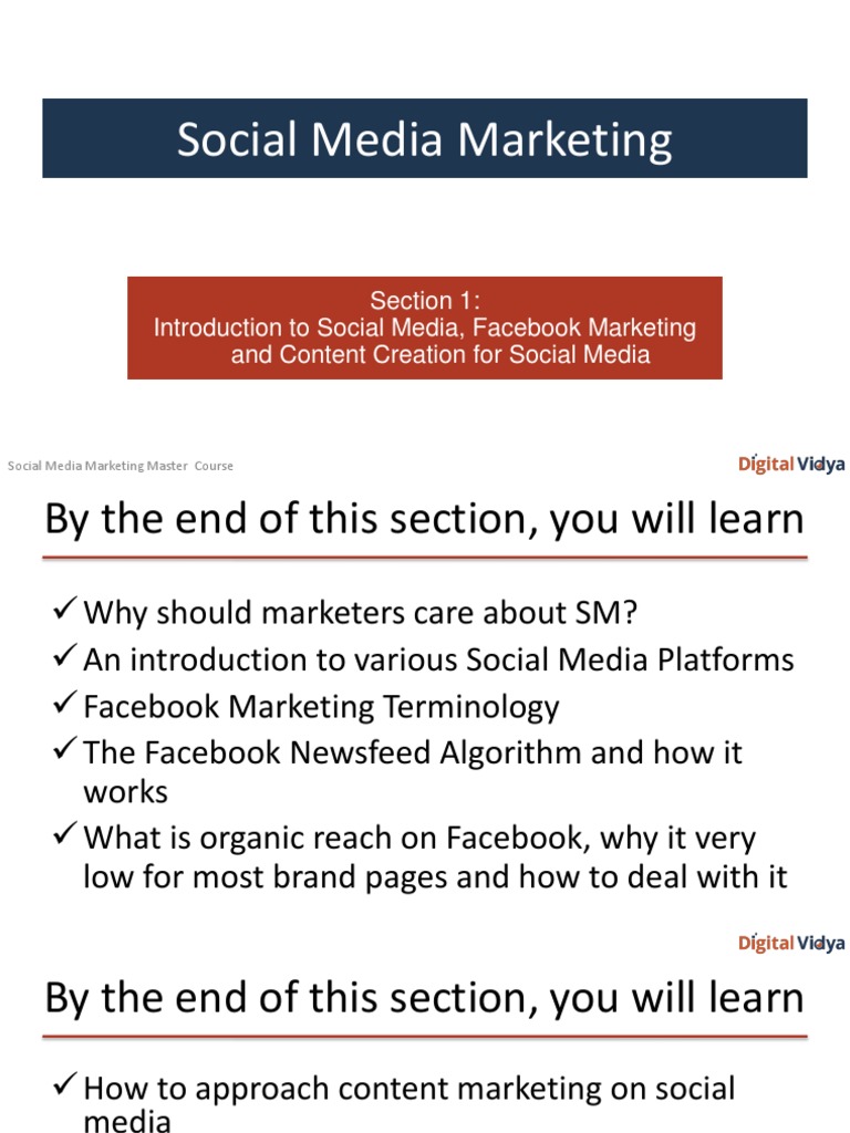 Social Media Marketing: Section 1: Introduction To Social Media ...