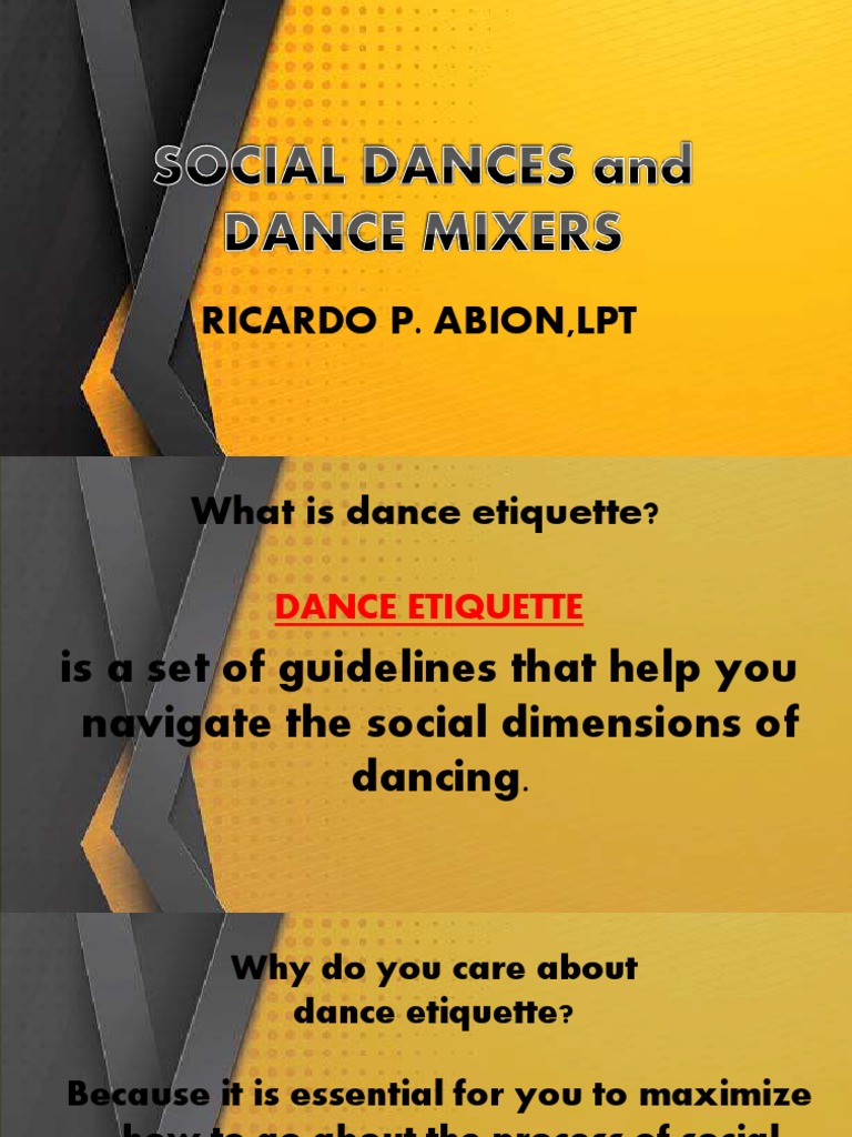 Dance Etiquette: Guidelines for Navigating the Social Dimensions of ...