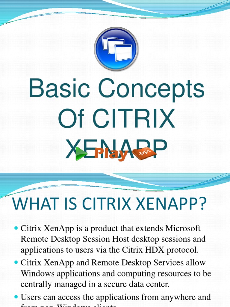 Overview of Citrix XenApp Components | PDF | Remote Desktop Services ...