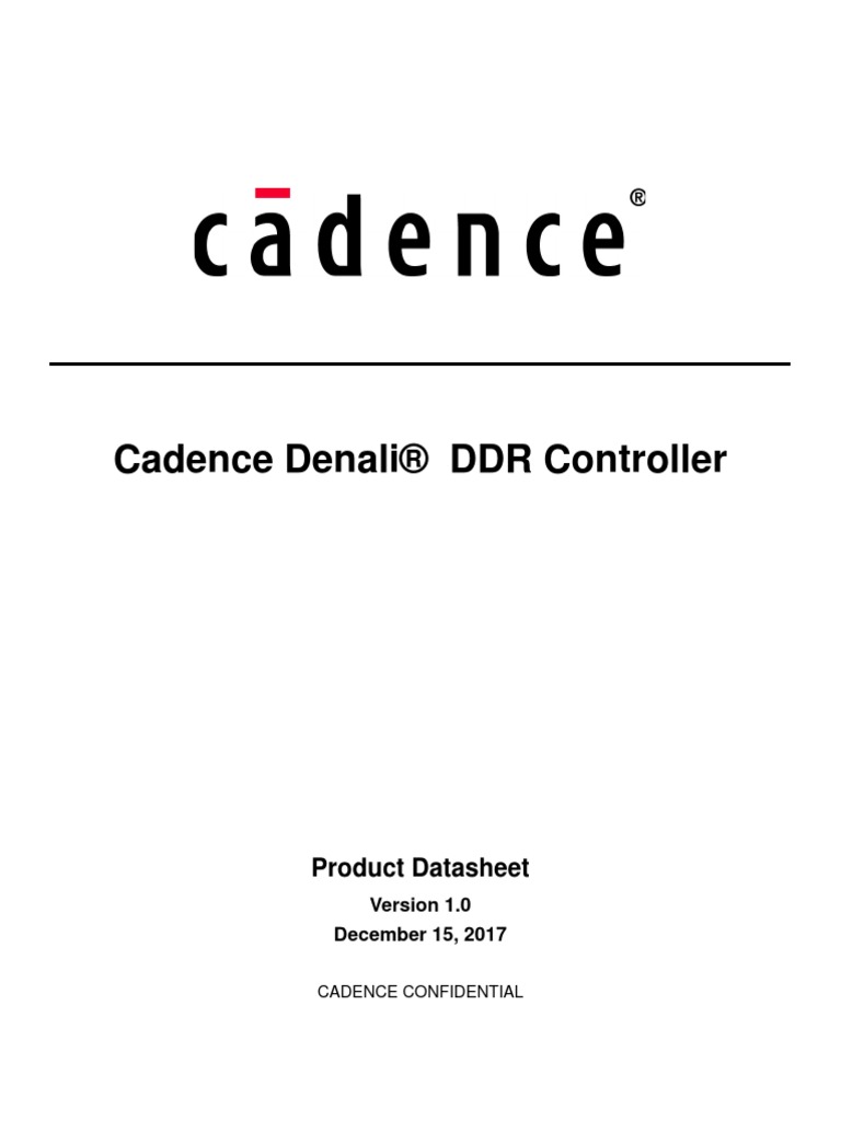 CDN DDR CTRL 16ffc Datasheet v1.0 | PDF | Dynamic Random Access Memory | Random Access Memory