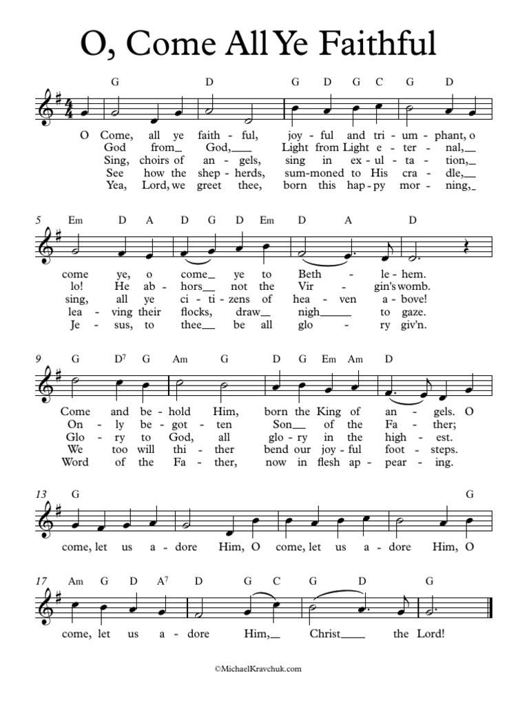 O Come All Ye Faithful | PDF