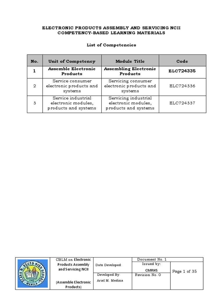 Edited CBLM Epas | PDF | Printed Circuit Board | Electronics