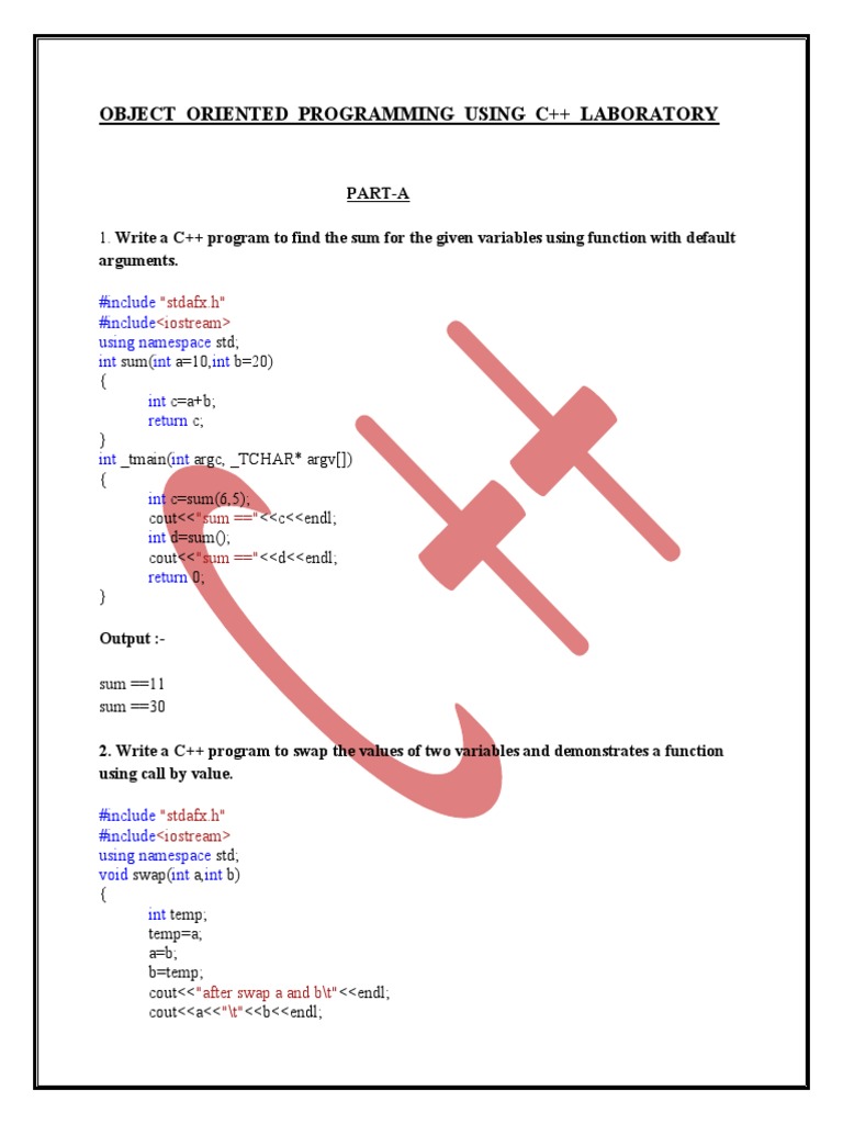 C++ Lab Manual | PDF | Complex Number | Constructor (Object Oriented ...