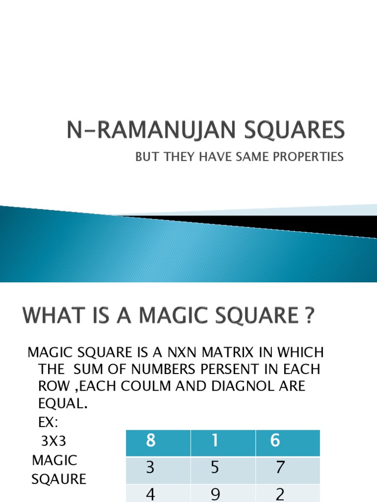 Exploring Magic Squares and Properties | PDF