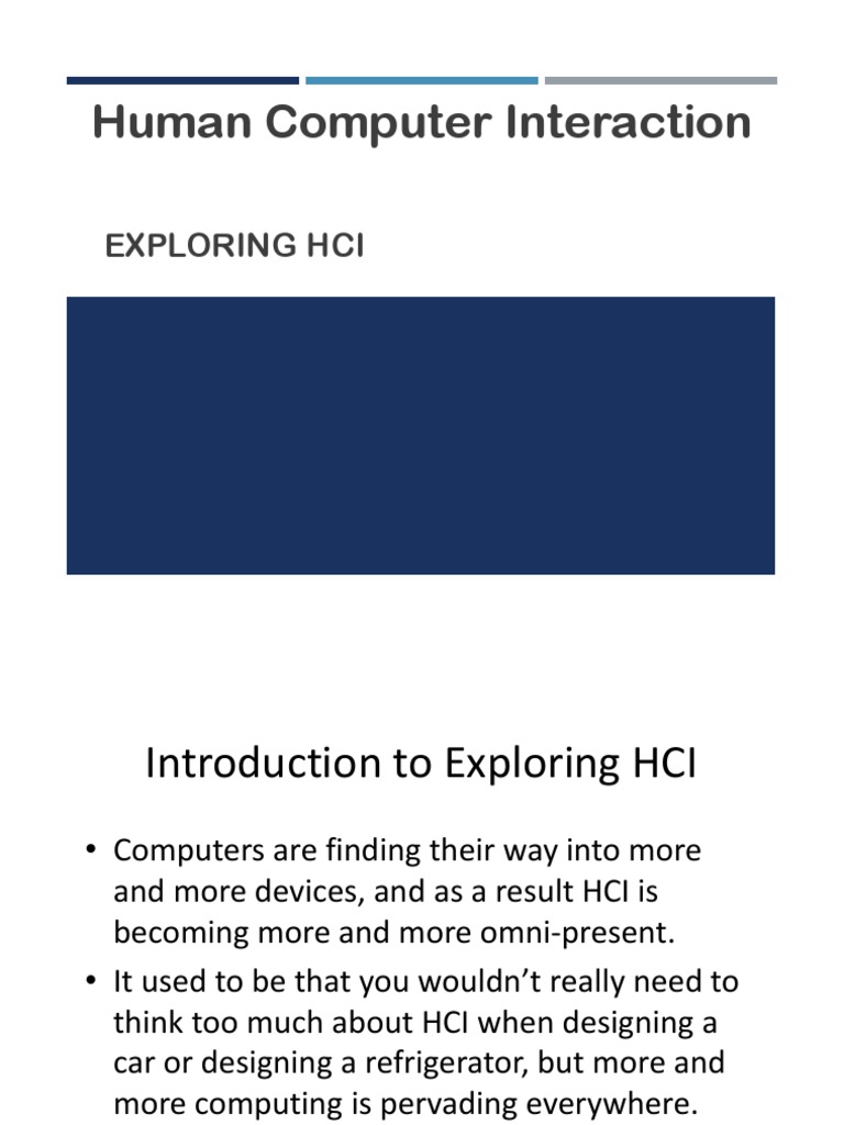 Lecture 2 - HCI Exploring HCI | PDF | Augmented Reality | Virtual Reality