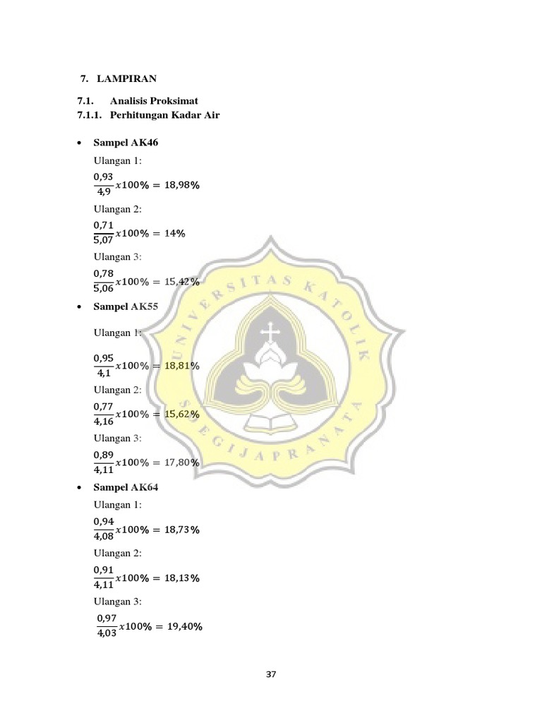 Analisis Nutrisi Sampel AK46, AK55, AK64 | PDF | Mean | Evaluation Methods