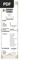Barangay Organizational Chart 2024 | PDF