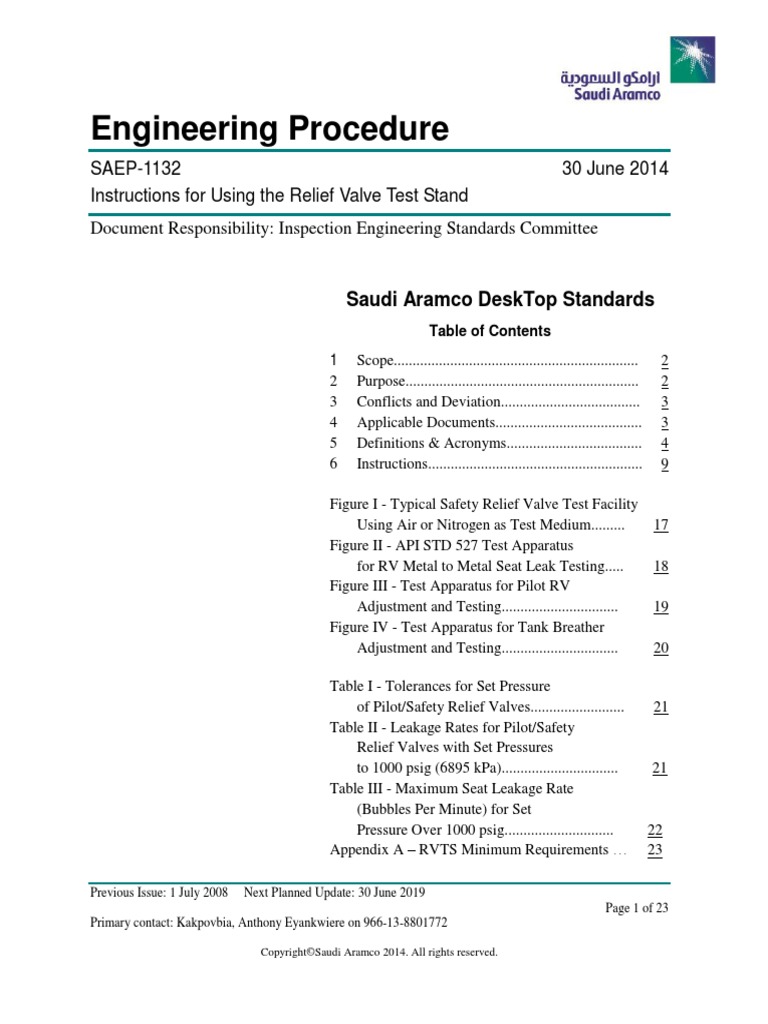 Saudi Aramco Standards | PDF | Valve | Calibration