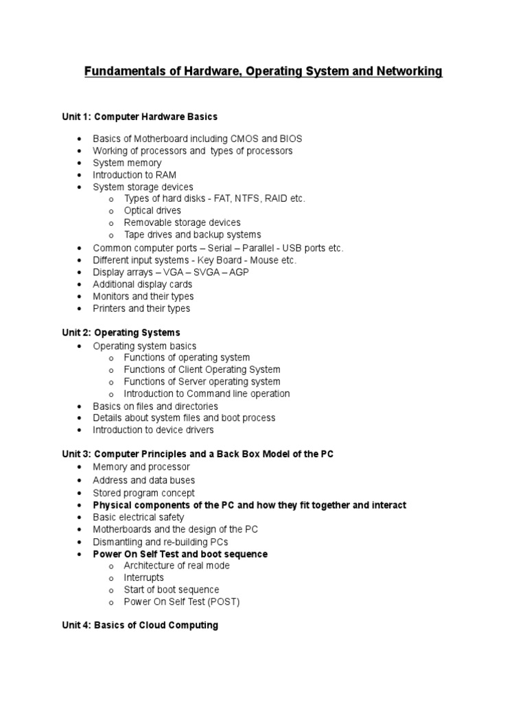 Hardware, OS, Networking Fundamentals | PDF | Router (Computing) | Computer Network