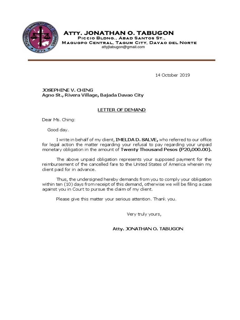 Demand Letter | PDF