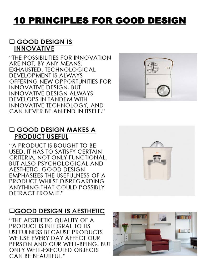 10 Principles of Good Design | PDF | Aesthetics | Design