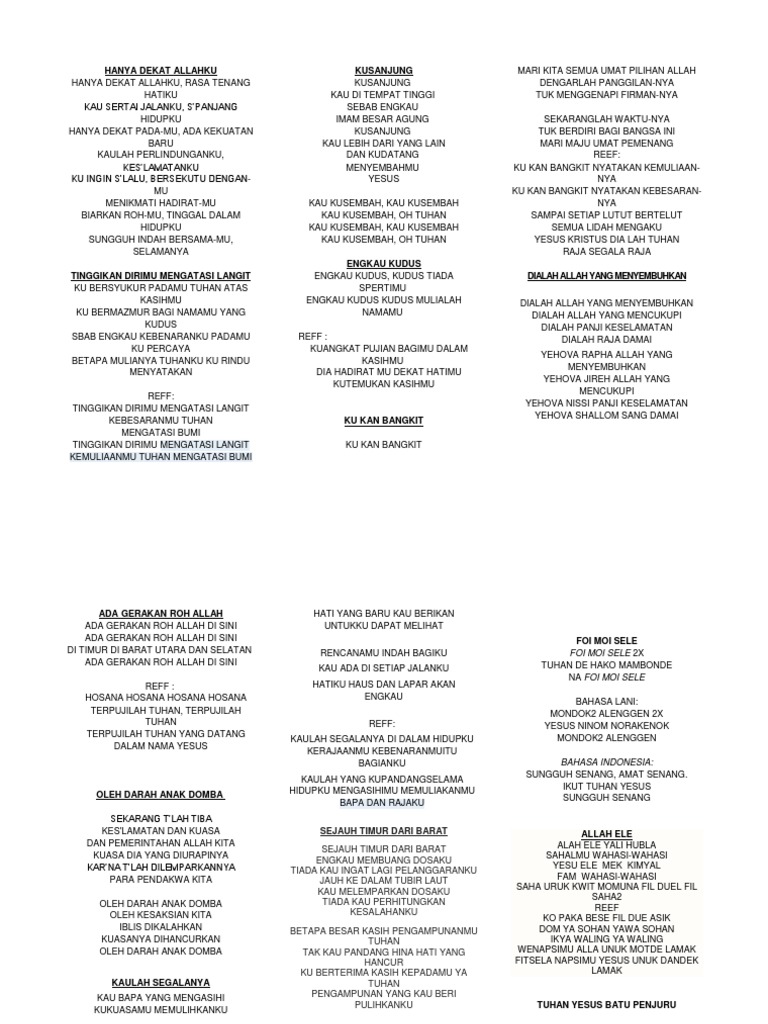 Lirik Lagu KKR | PDF