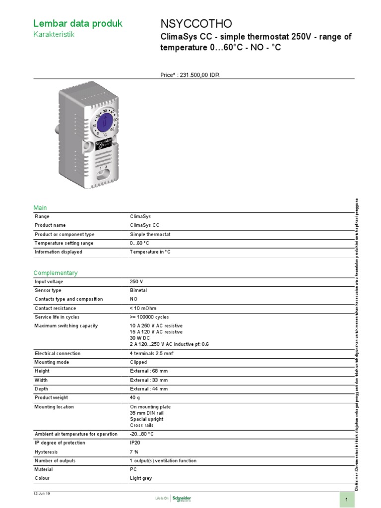 Climasys CC Nsyccotho | PDF | Thermostat | Manufactured Goods