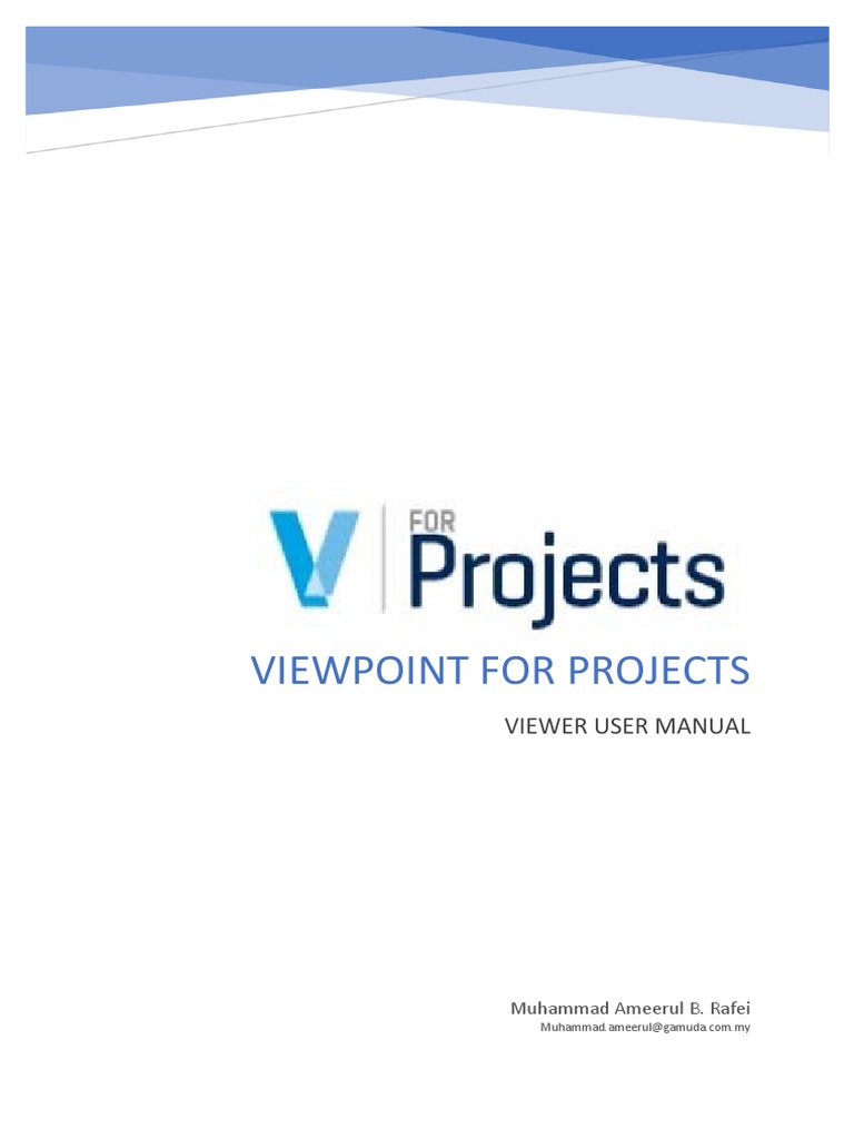 Viewpoint For Projects: Viewer User Manual | PDF | Software | Areas Of ...
