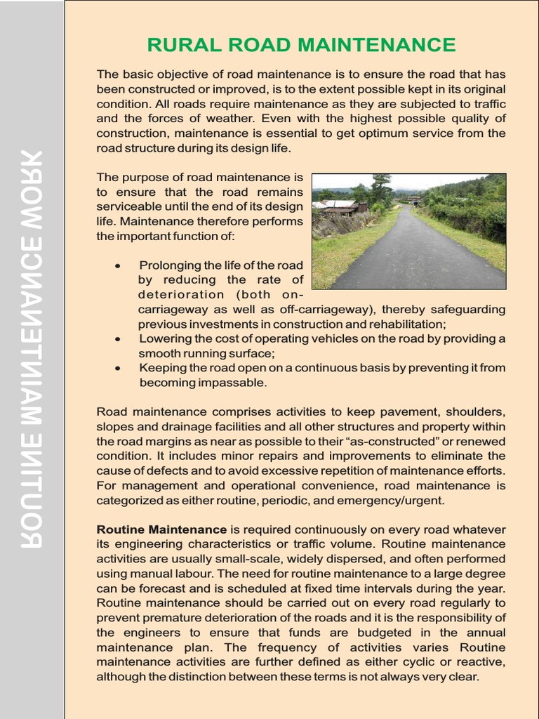 Ensuring Rural Road Access: Prioritizing Routine Maintenance Activities ...