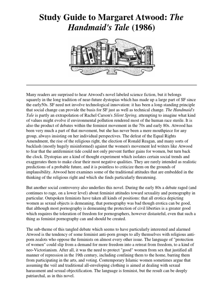 Study Guide for The Handmaid's Tale | PDF | Feminism | Gender Studies
