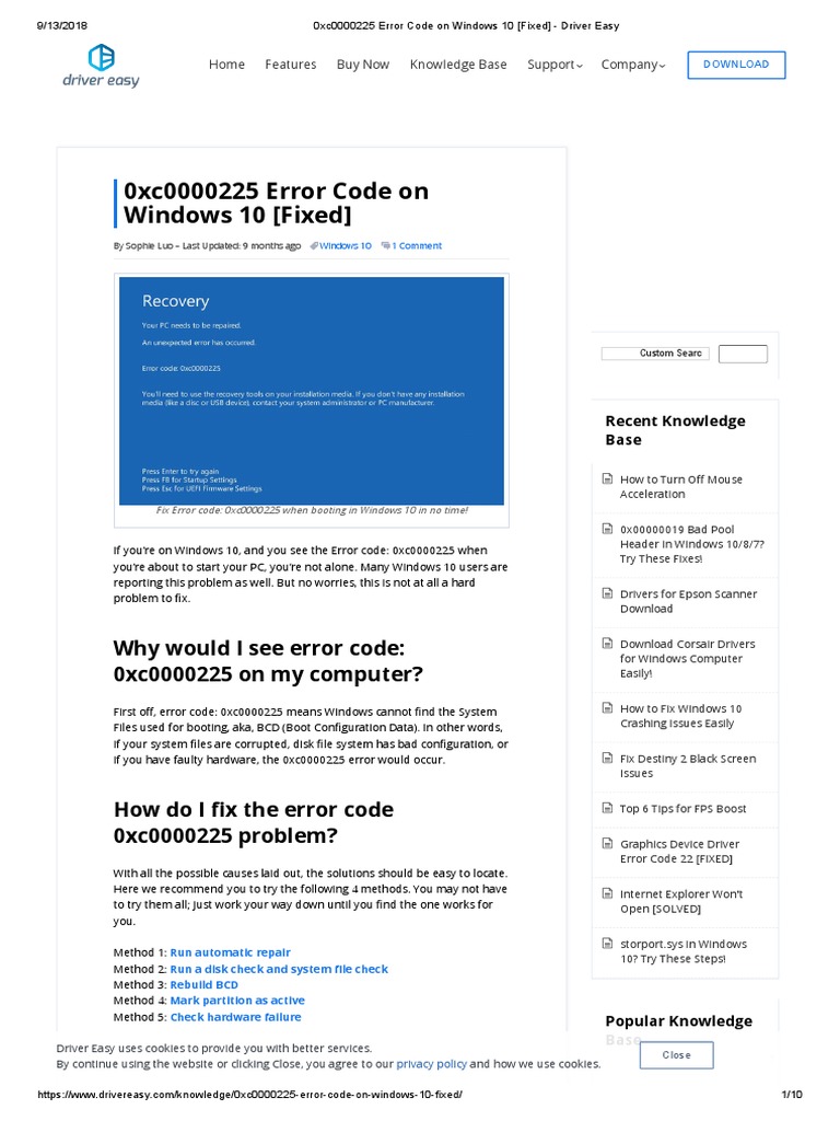 Windows 10 Error Code. | PDF | Windows 10 | Booting