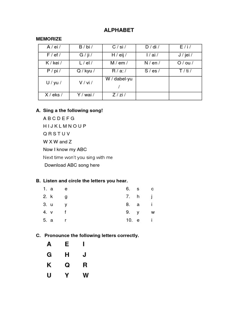 Alphabet: Memorize | PDF | Nature