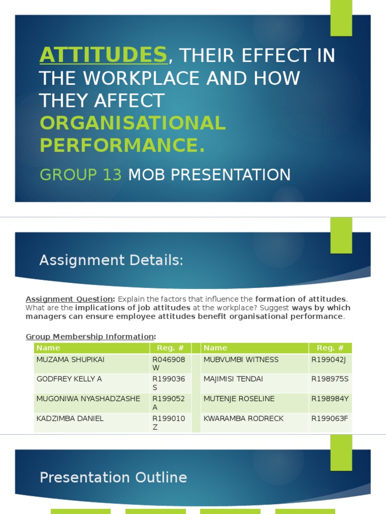 GROUP 13 MOB PRESENTATION (Reviewed) | PDF | Attitude (Psychology) | Employment