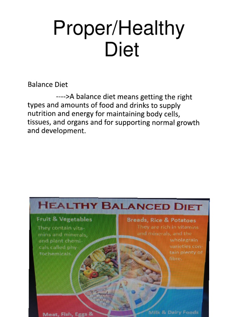 Proper Healthy DIET | PDF
