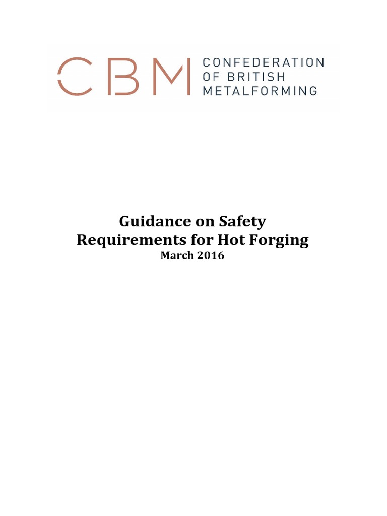 Guidance On Safety Requirements For Hot Forging G5!26!10!15!0021 | PDF ...